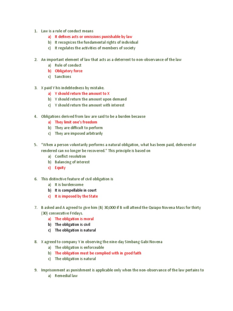 A) It Defines Acts or Omissions Punishable by Law: B) It Is Compellable ...