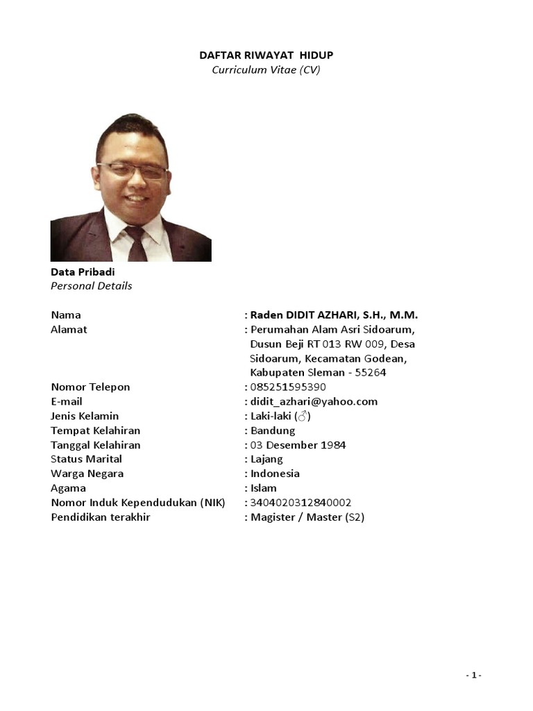 Didit Azhari CV Fixed | PDF