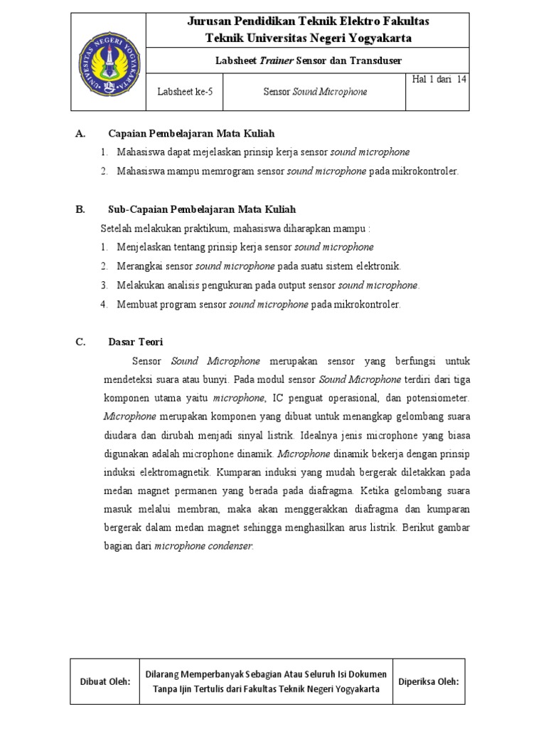 5 Labsheet Sound Activation | PDF