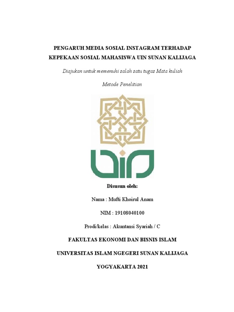 Proposal Penelitian - Mufti Khoirul Anam | PDF