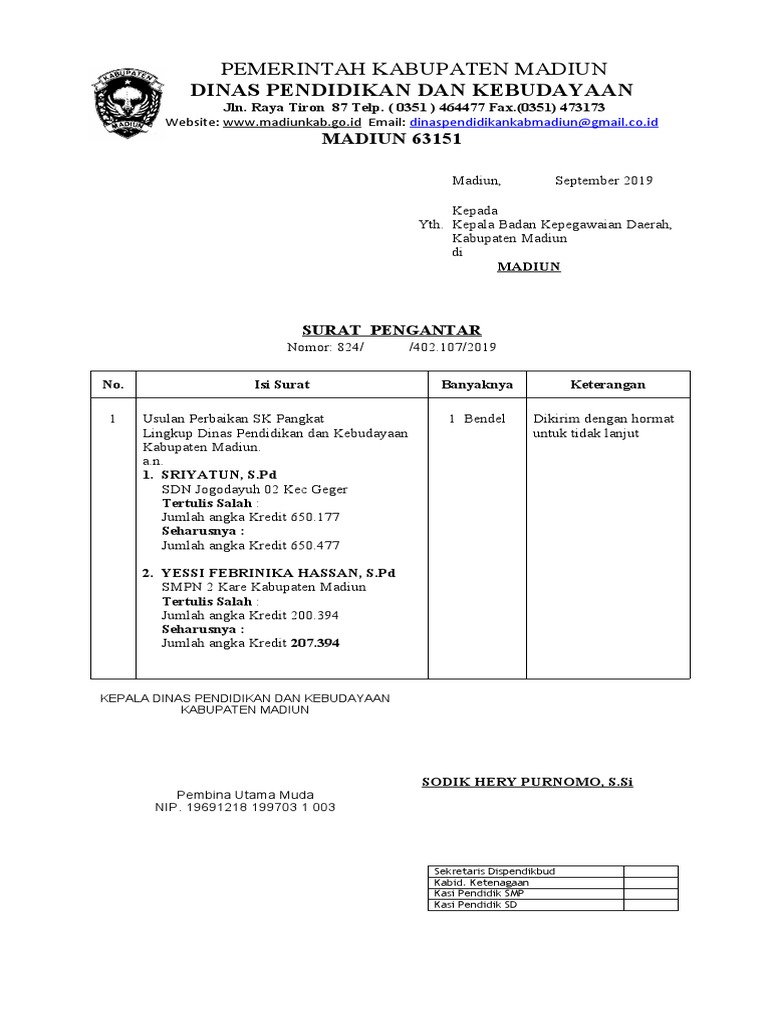 Pengantar Perbaikan SK | PDF