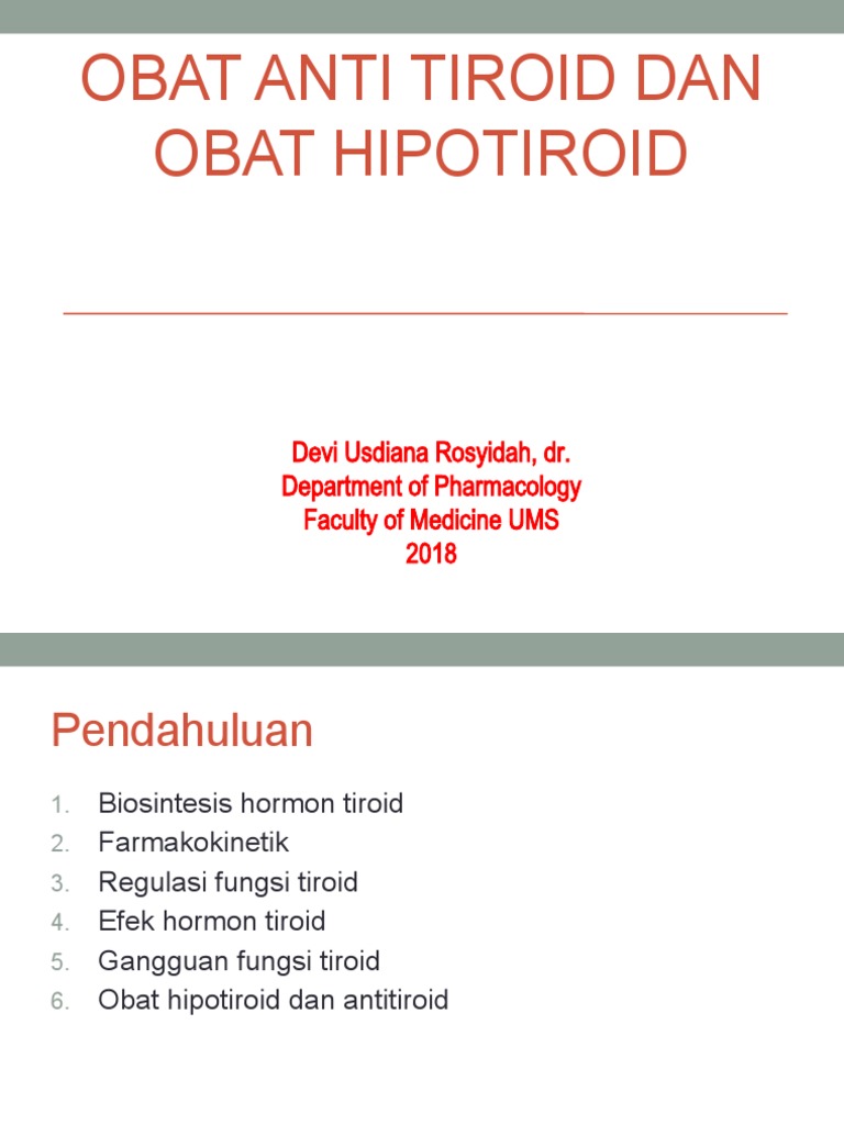 Obat Anti Tiroid Obat Hipotiroid | PDF