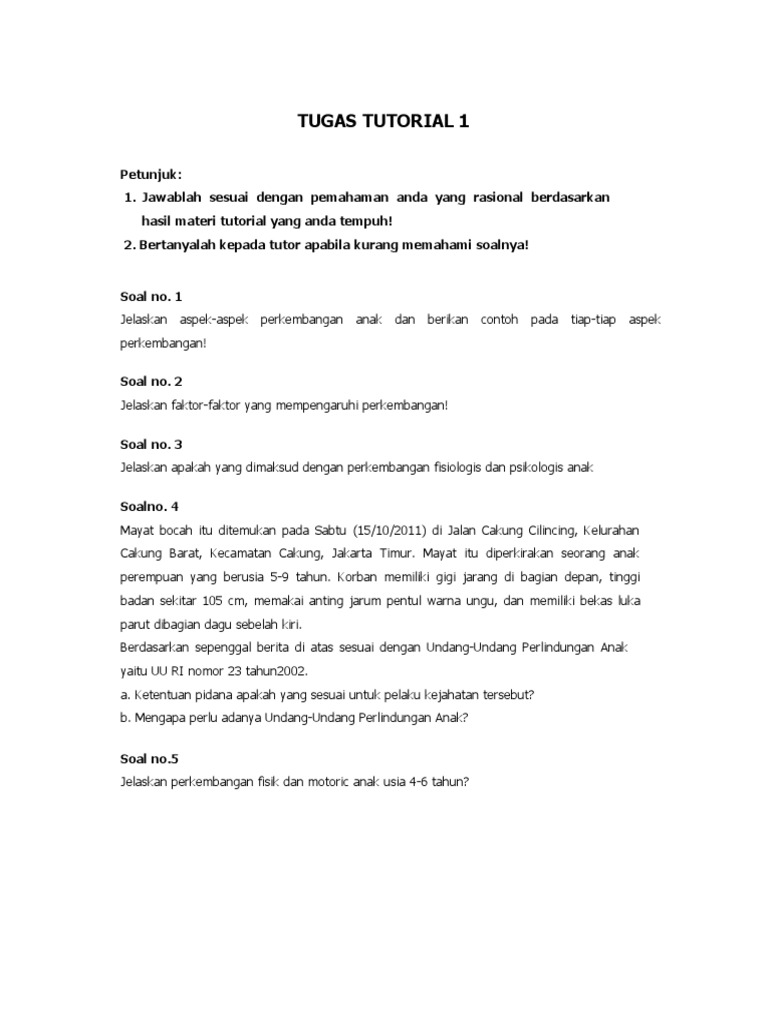 Tugas Tutorial 1 | PDF
