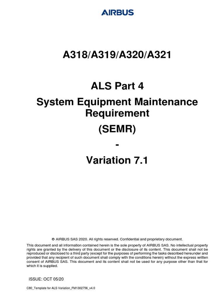 ALS 4 (R07 Issue 2) V7.1 SEMR 5-10-2020 | PDF | Aviation | Airbus