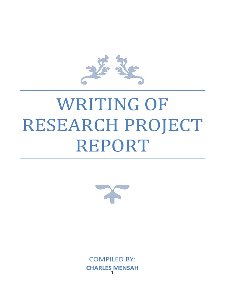 Writing First Degree Research Report | PDF | Citation | Quantitative ...
