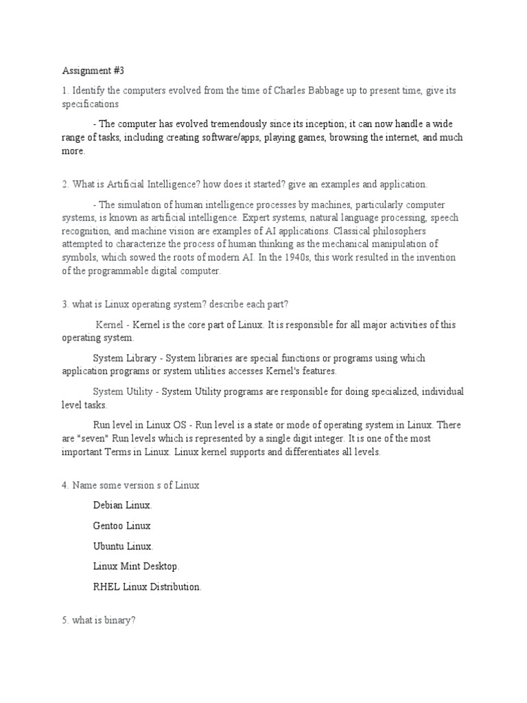 Assignment #3 | PDF | Linux | Operating System
