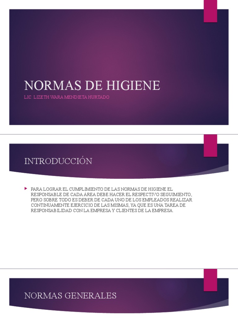 2.2 Normas de Higiene | PDF