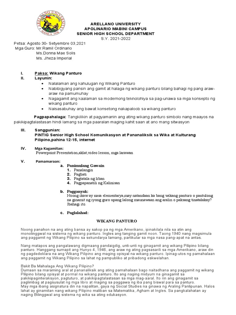 DLP Week 5 Agosto 30-Sept 3,2021 | PDF