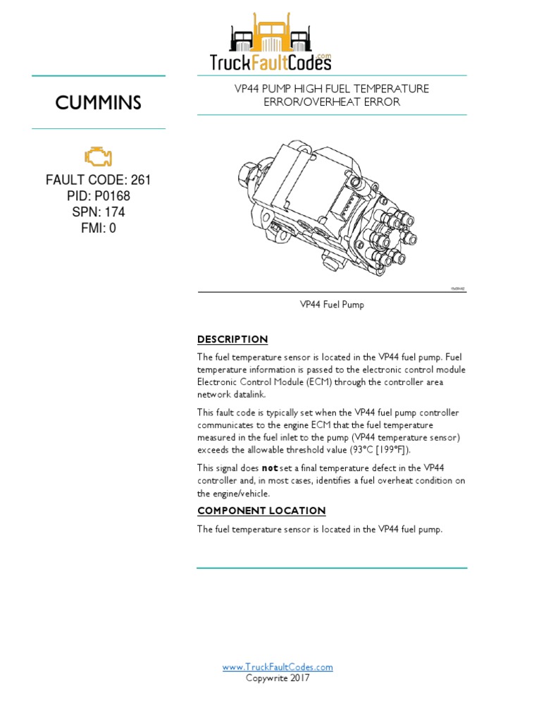 Fault Code 261 | PDF | Thermometer | Sensor