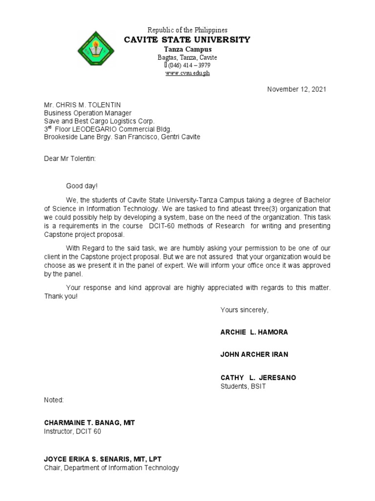 Cavite State University: Republic of The Philippines | PDF