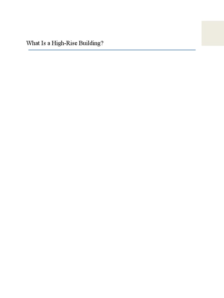 High Rise Building | PDF