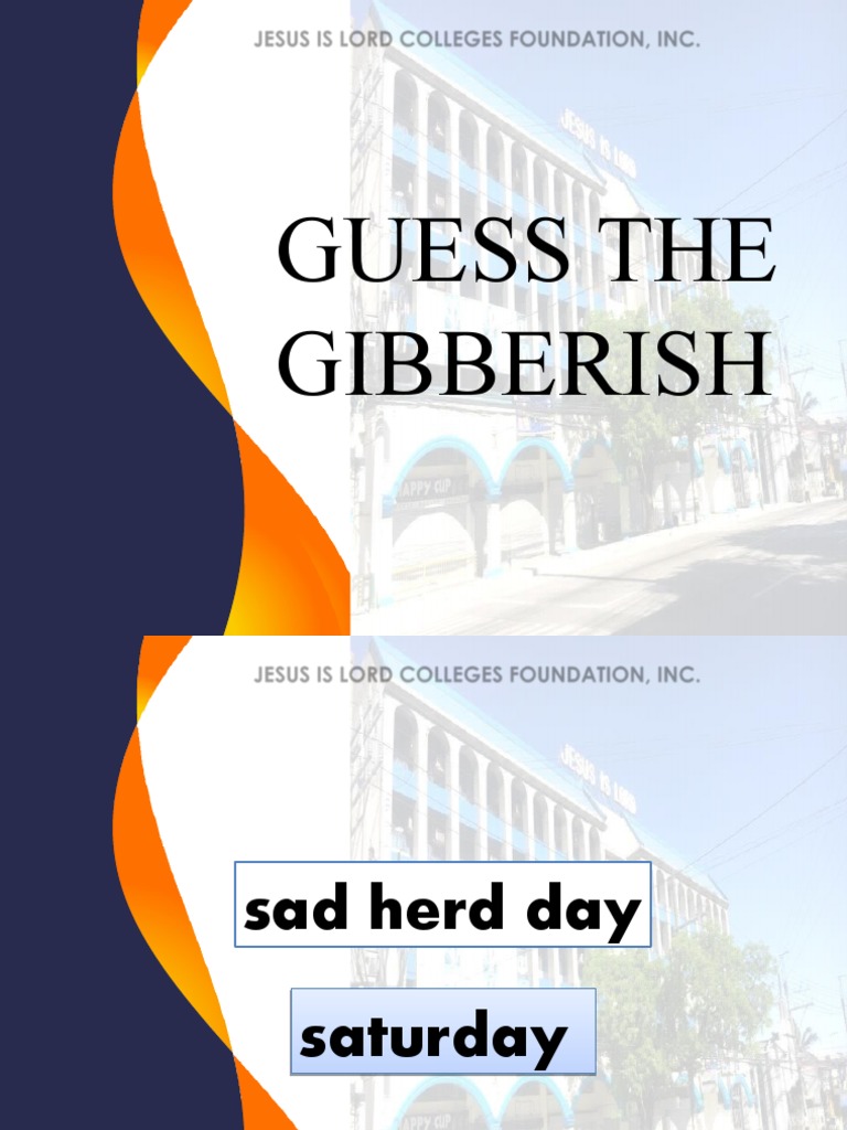 Guess the Gibberish Game Examples | PDF | Business | Home & Garden