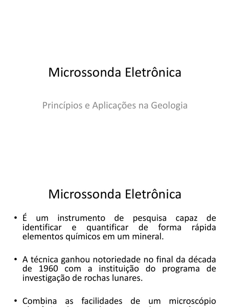 Microssonda Eletronica | PDF | Elétron | Física Aplicada e Interdisciplinar