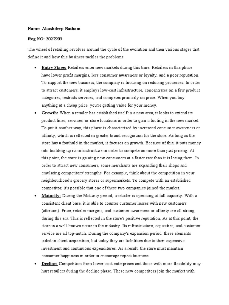 Wheel of Retailing | PDF | Retail | Consumer Behaviour