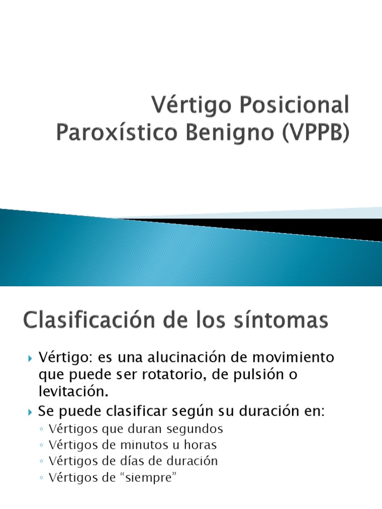 16 - Clase 7 VPPB | PDF | Vértigo | Medicina CLINICA