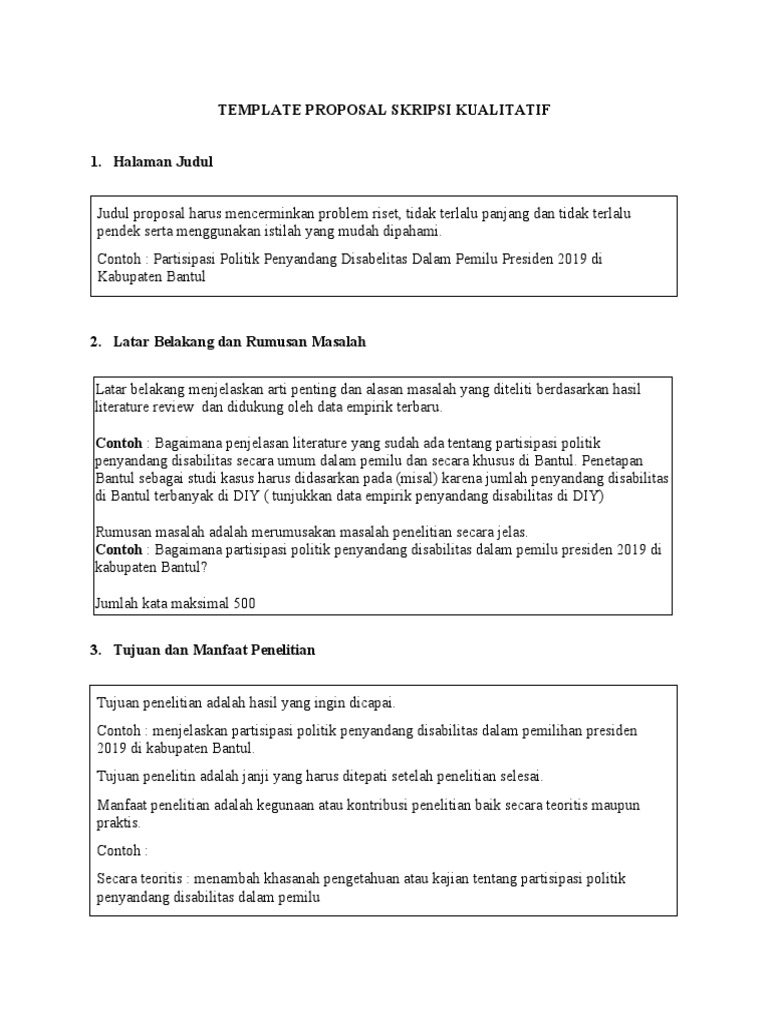 Template Proposal Skripsi | PDF