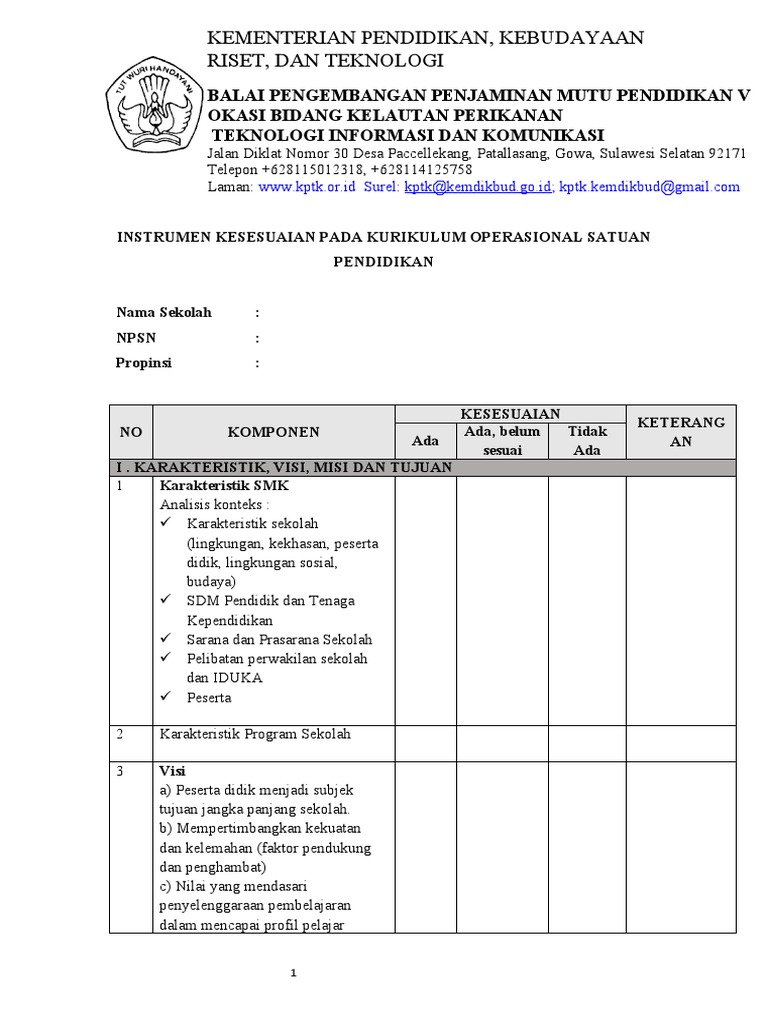 Instrumen Pendampingan 1 | PDF