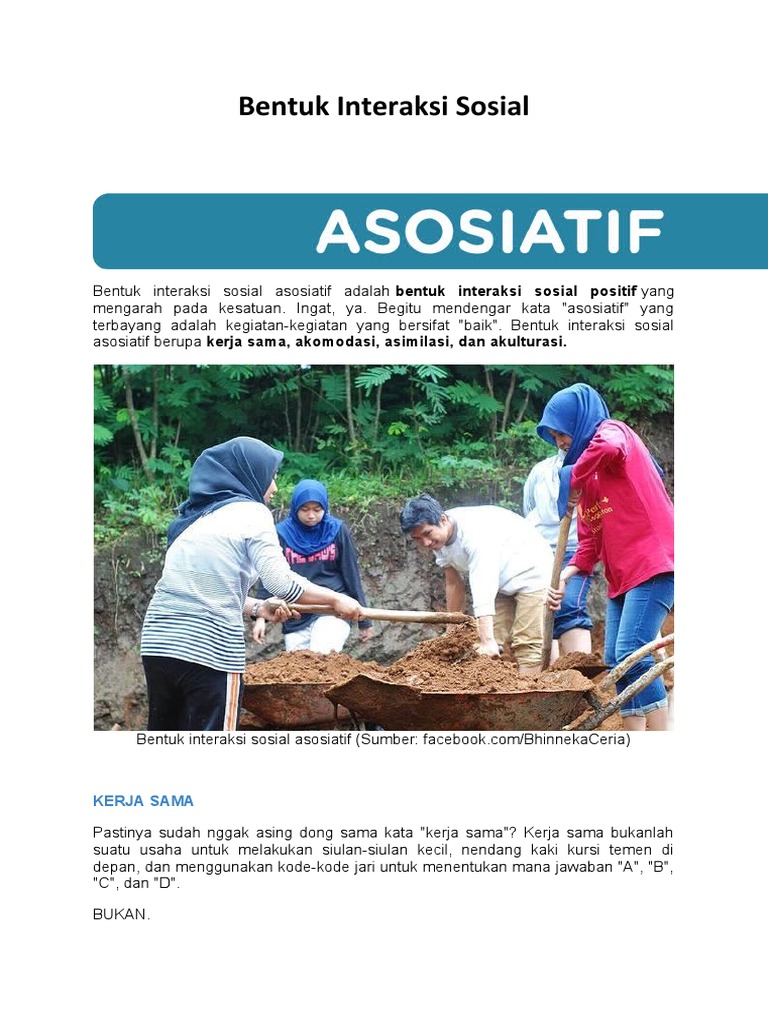 Bentuk Interaksi Sosial | PDF
