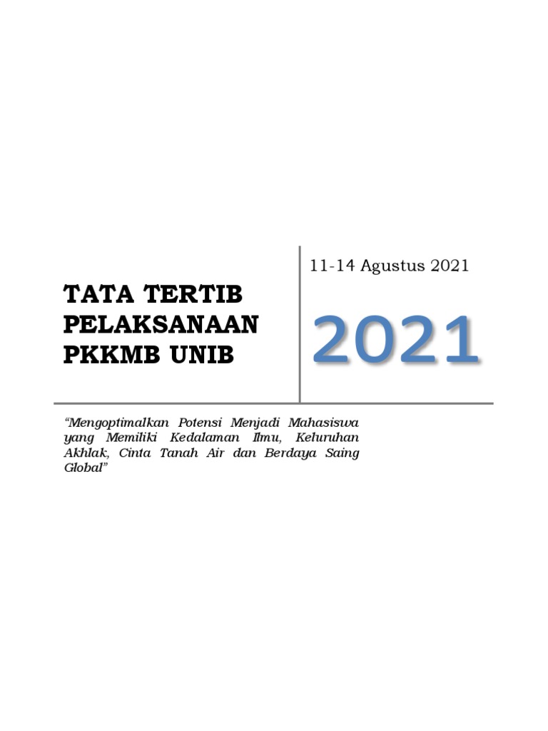 Final - TATA TERTIB PKKMB UNIB 2021 | PDF