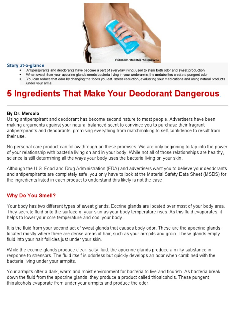 Understanding Body Odor and Deodorants | PDF | Medical Specialties