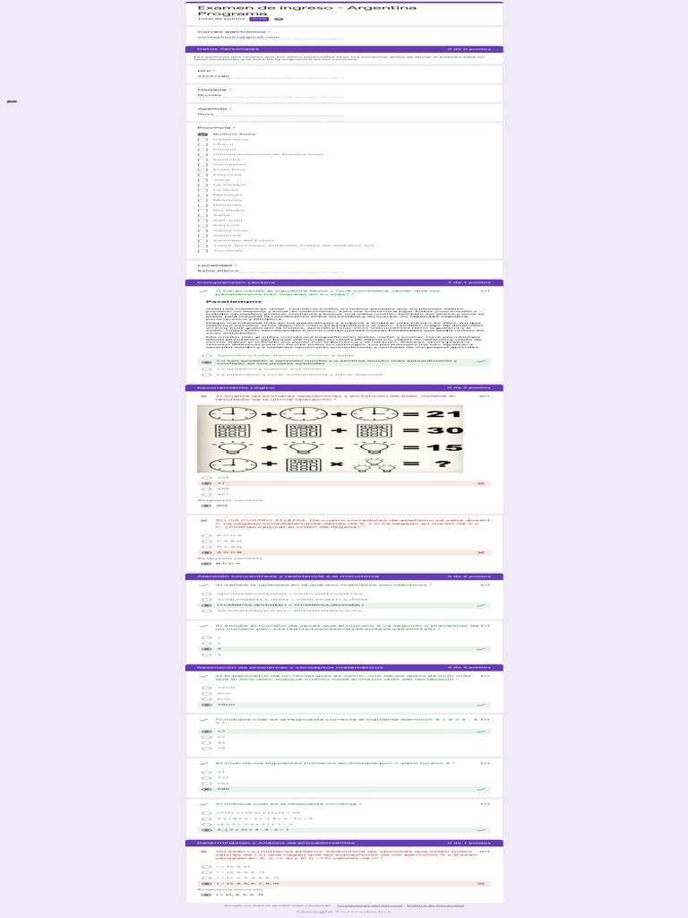 Examen de Ingreso - Argentina Programa | PDF