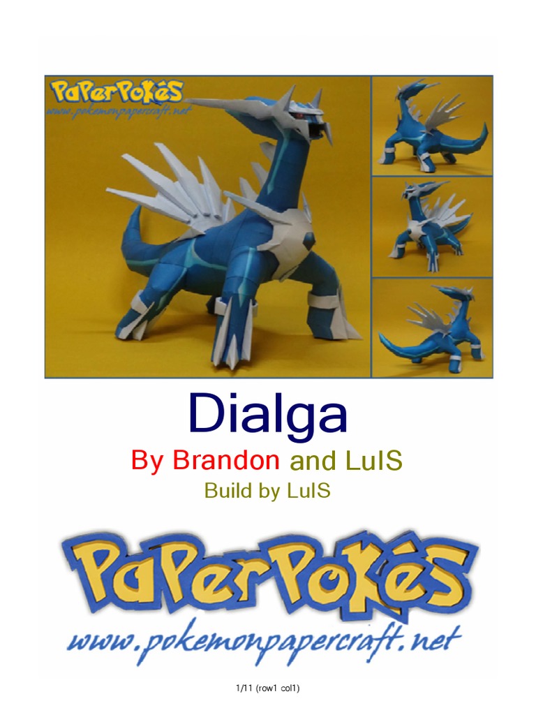 Paper Craft Dialga A4 Lineless | PDF