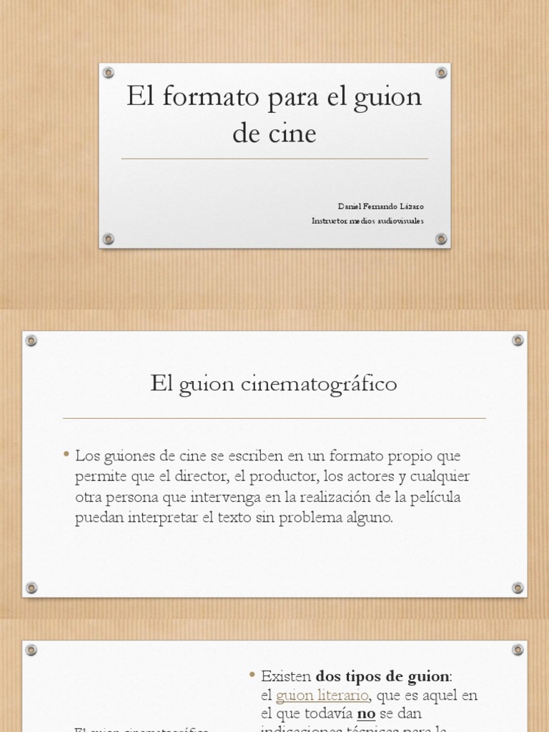 El Formato para El Guion de Cine | PDF | Guión | Escritura