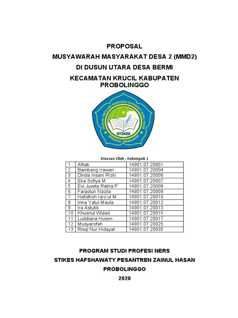 Proposal MMD-2 | PDF | Pengembangan Diri