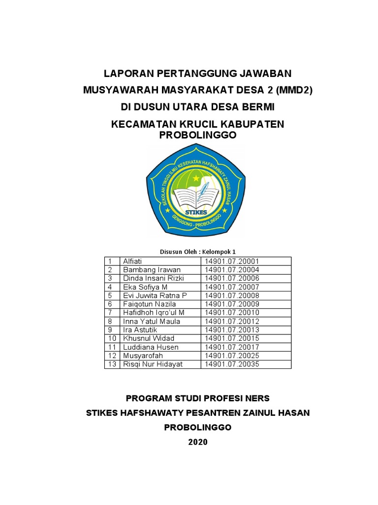 Laporan MMD2 Keperawatan Komunitas Bermi | PDF