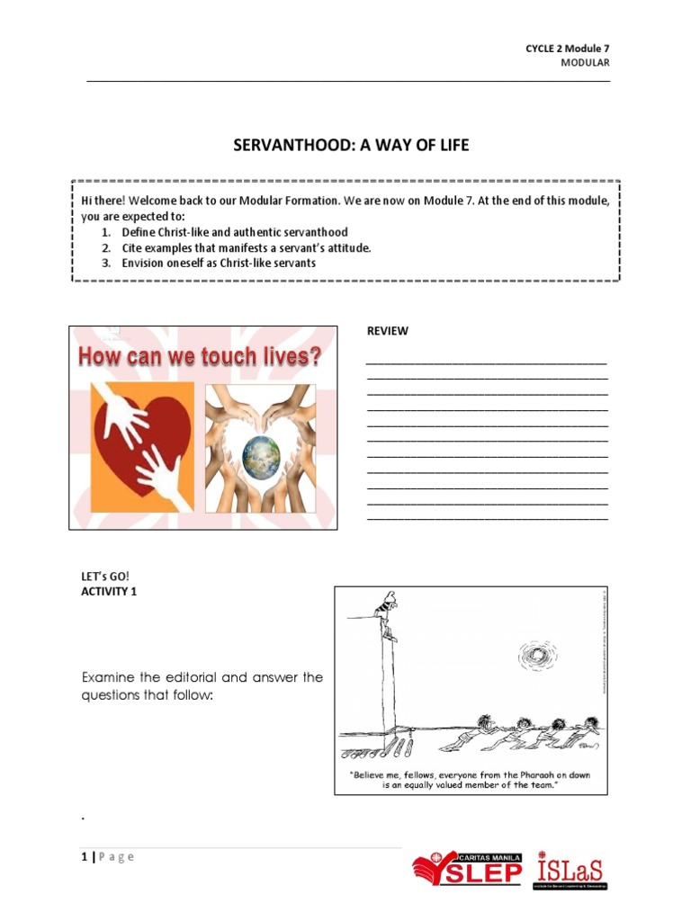 Servanthood: A Way of Life | PDF | Jesus | Disciple (Christianity)