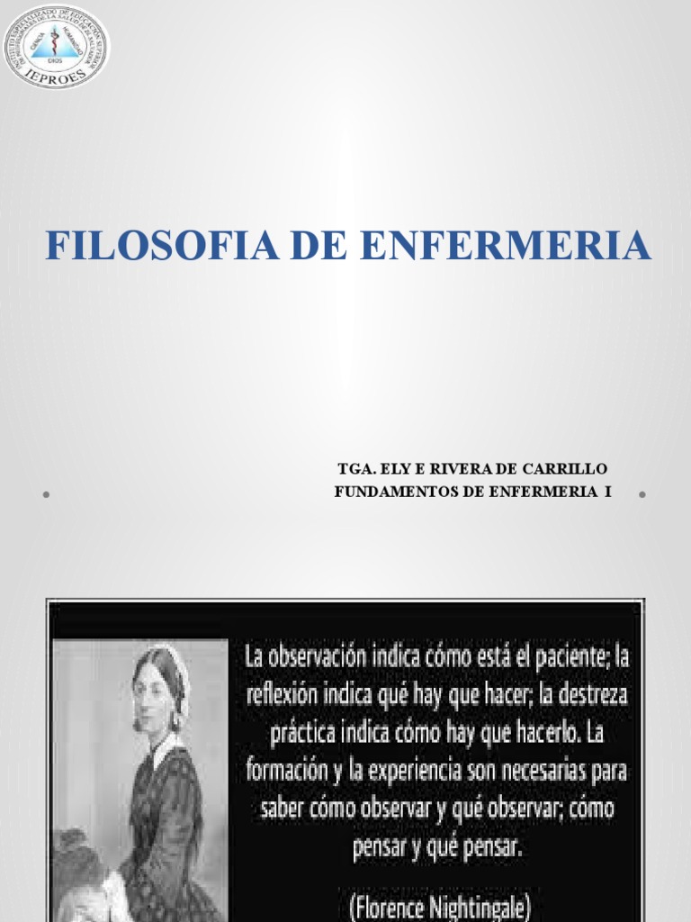 Filosofia de Enfermeria | PDF | Conocimiento | Enfermería