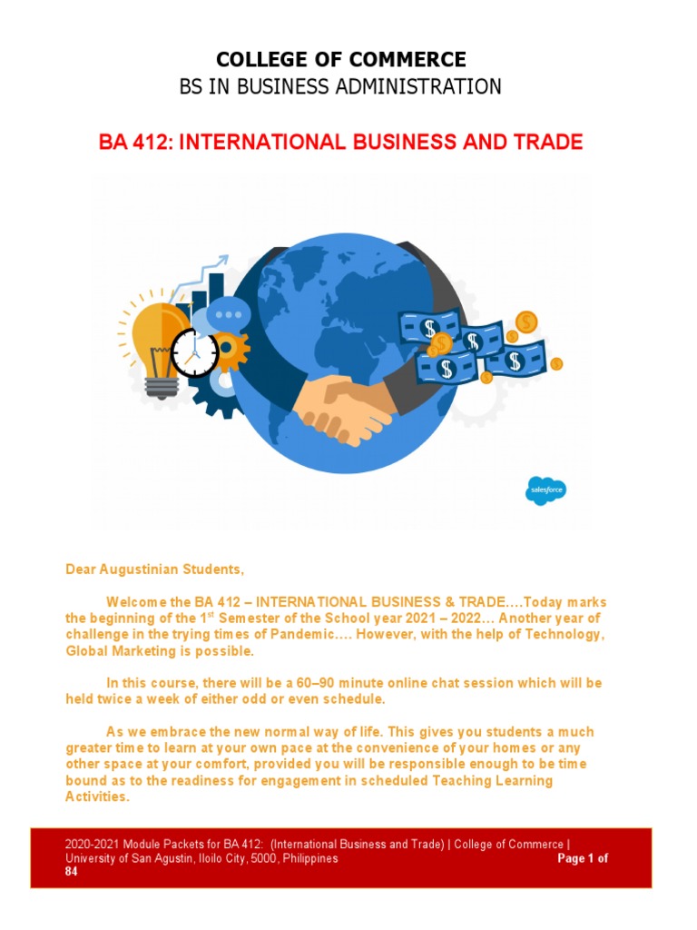 Module On International Business and Trade 13 | PDF | World Trade ...
