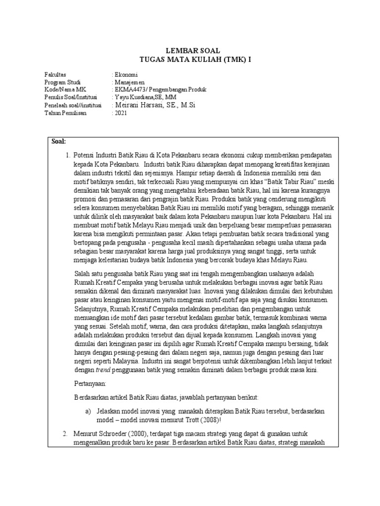 Ekma4473 - Tugas 1 - Ari Sutrisno | PDF