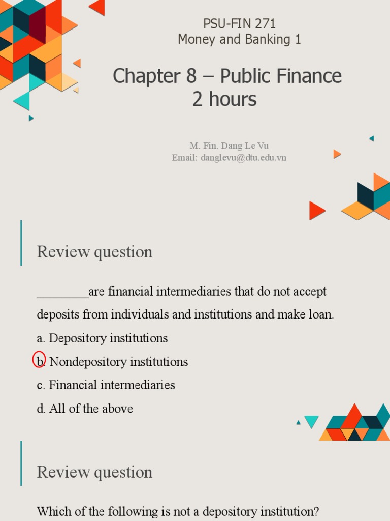 PSU-FIN 271 - Money and Banking 1 - 2021S - Lecture Slides - 13 | PDF ...