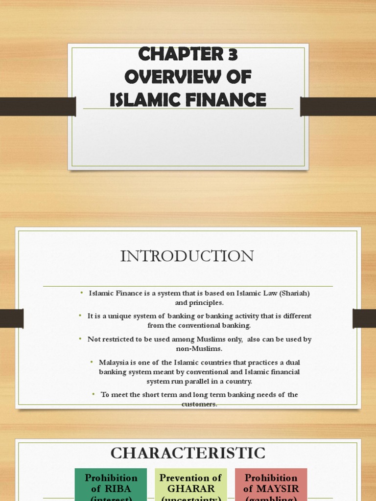 Chapter 3-Overview of If | PDF | Islamic Banking And Finance | Economies