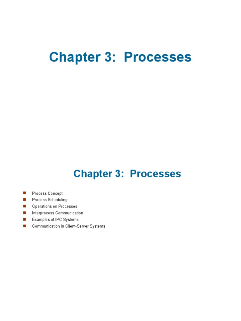 Chapter 3 Processes Pdf Process Computing Scheduling Computing