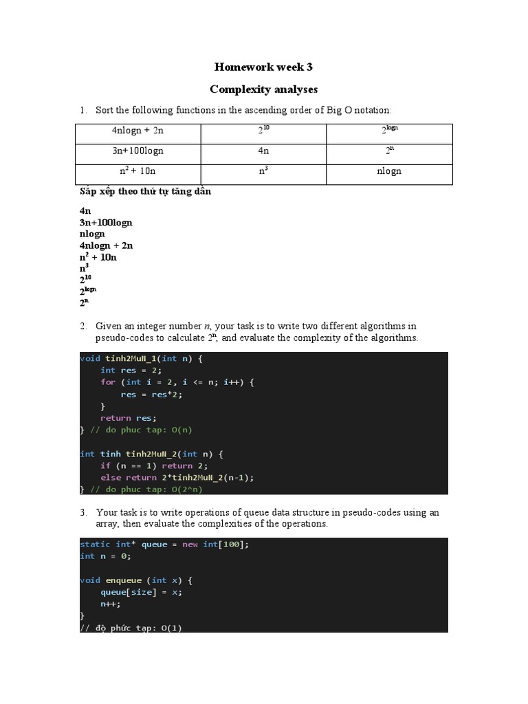 Assignment 3 | PDF | Queue (Abstract Data Type) | Time Complexity
