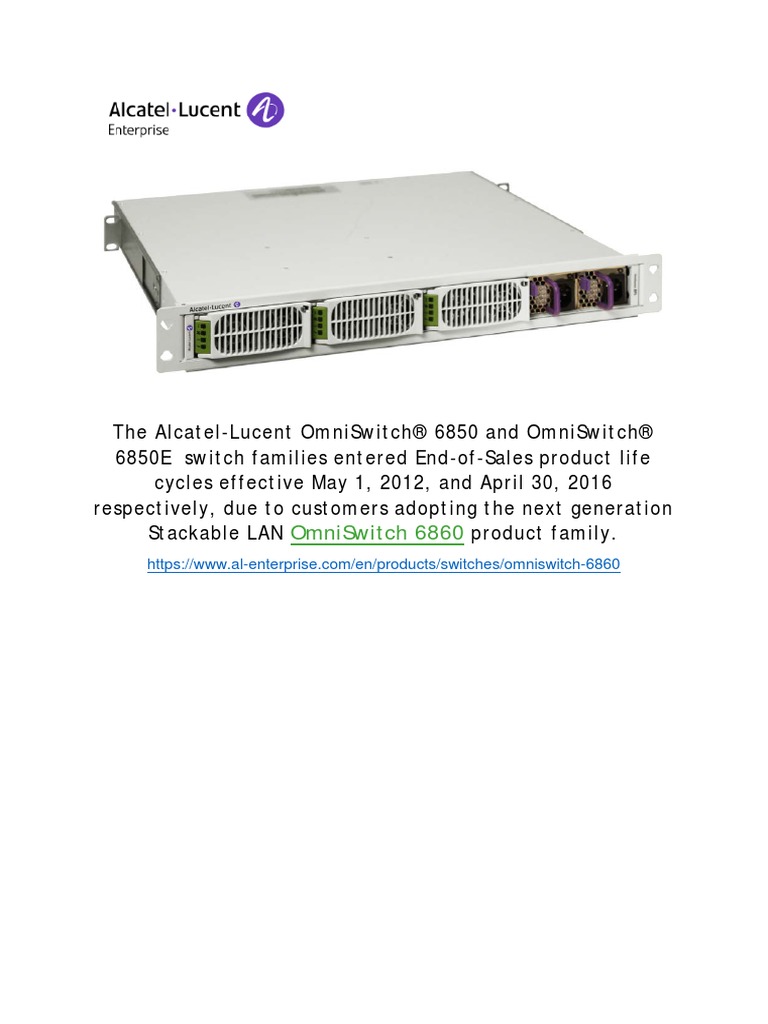6850 6850e End of Life en | PDF