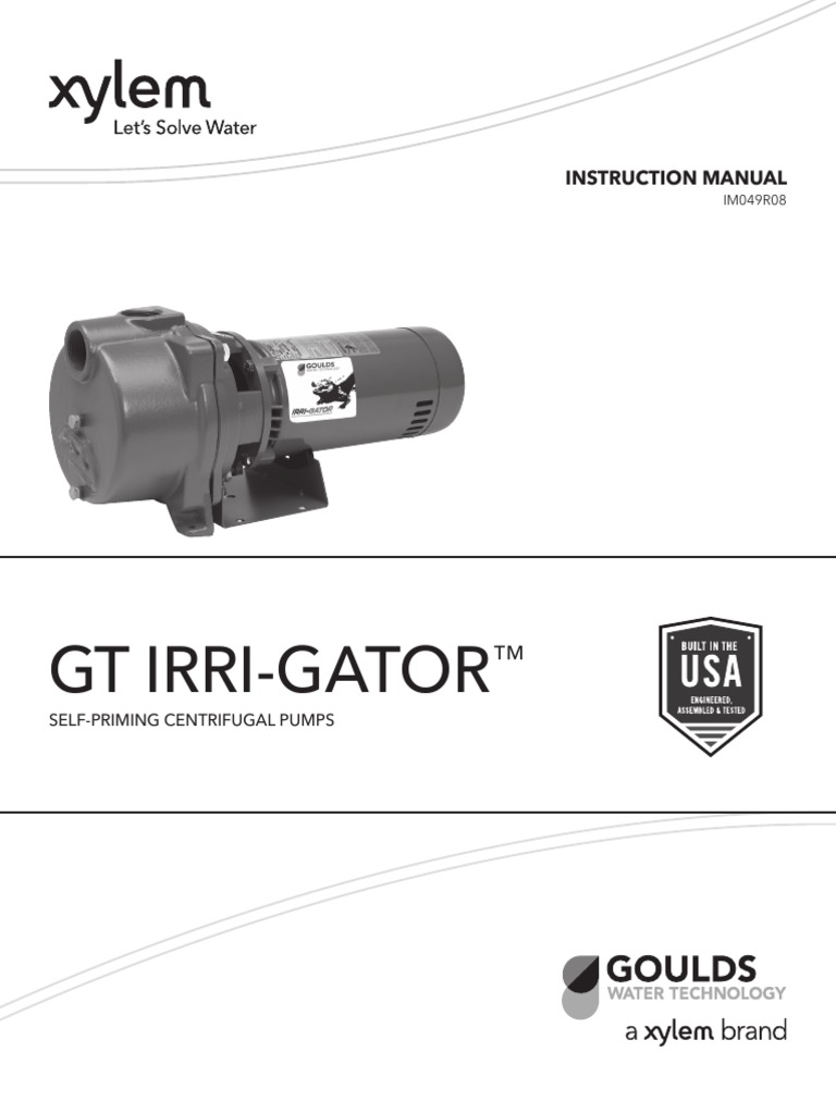 Goulds GT07 Manual | PDF | Pump | Implied Warranty