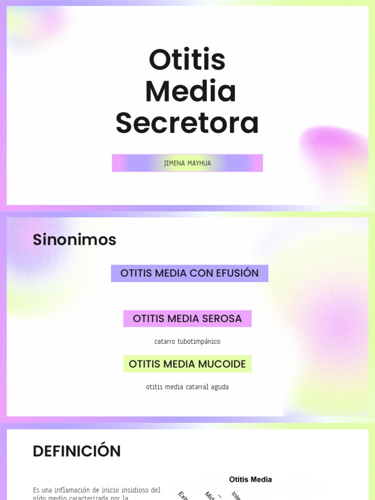 Otitis Media Secretora | Descargar gratis PDF | Membrana mucosa | Alergia