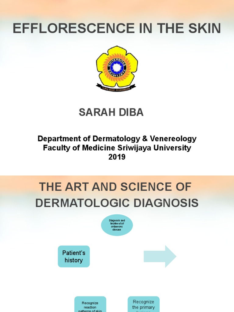 Efflorescence in The Skin: Sarah Diba | PDF | Medical Specialties | Skin