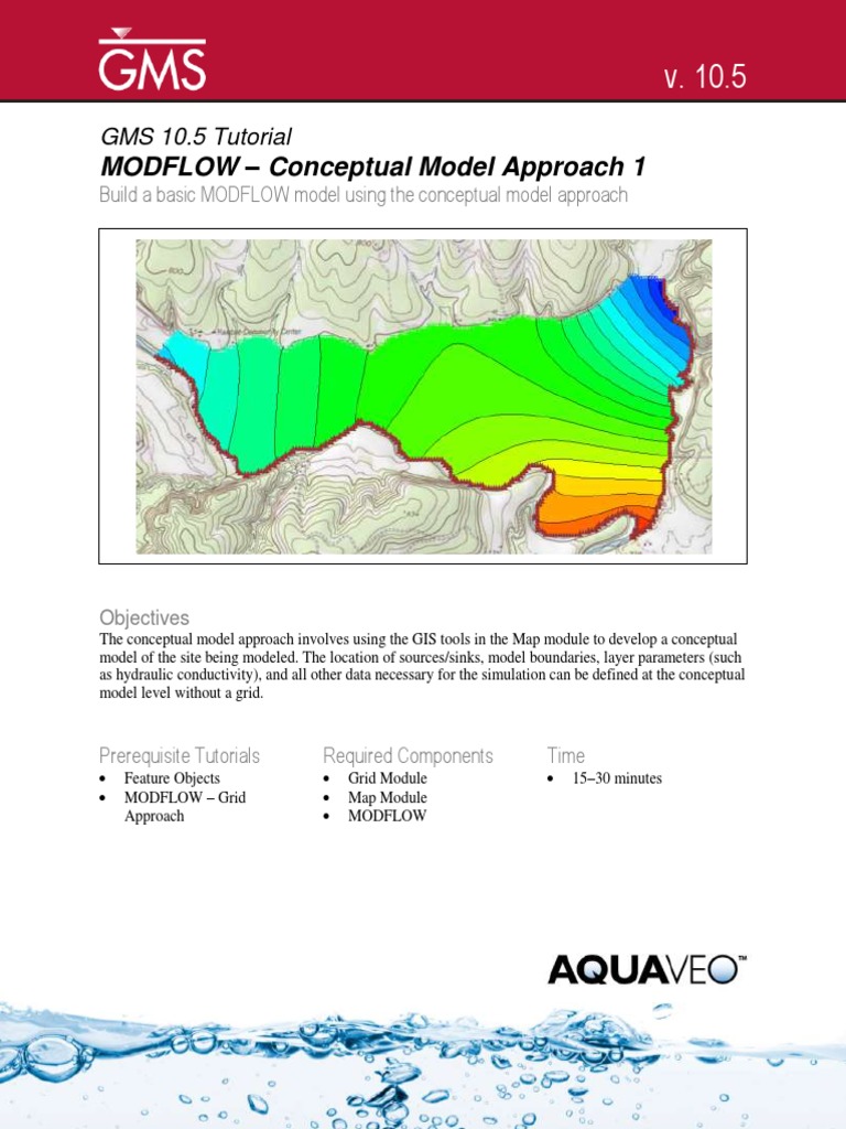 Modflow - Conceptual Model Approach 1: GMS 10.5 Tutorial | PDF ...