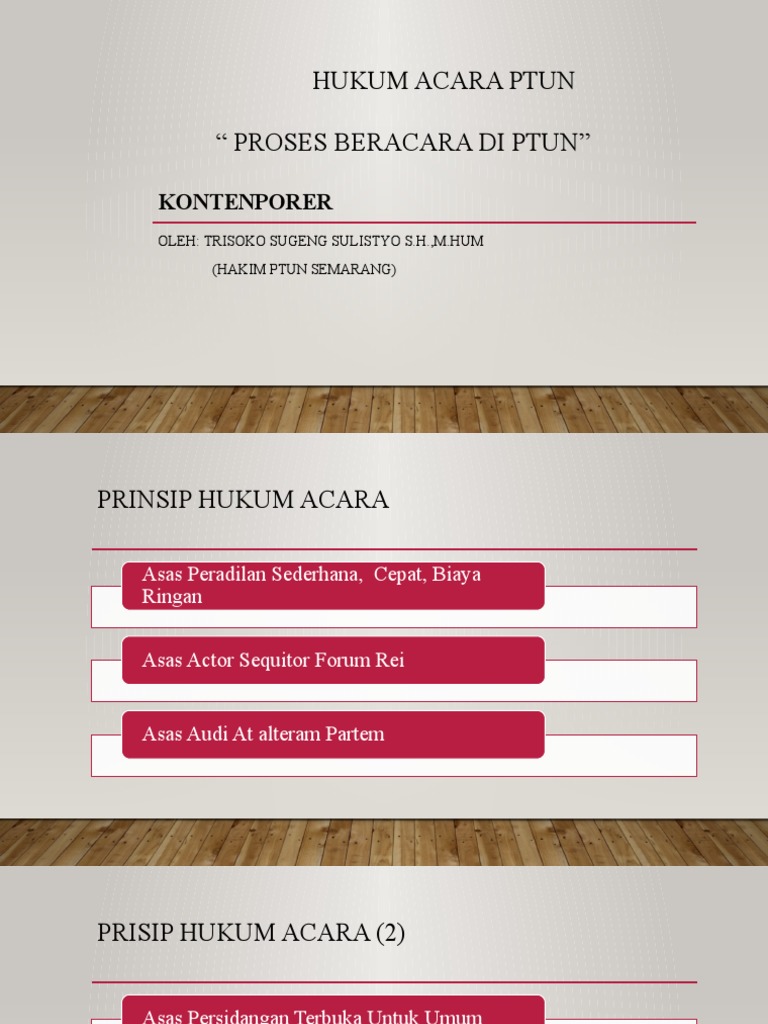 Proses Beracara Di PTUN | PDF | Hukum