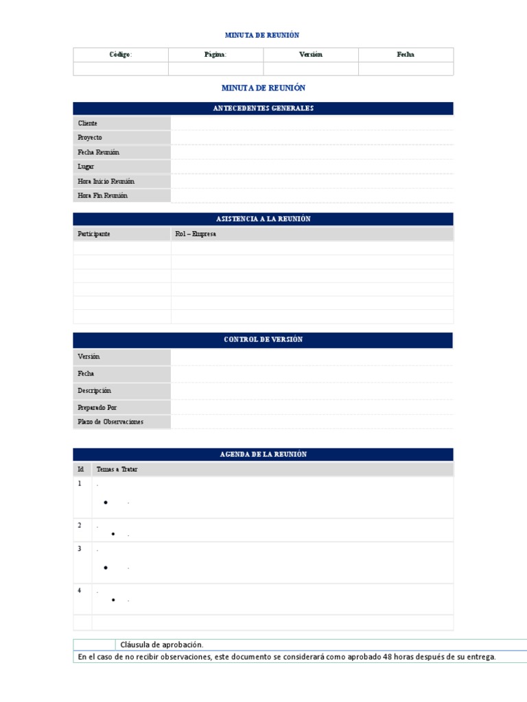 Plantilla Minuta | PDF