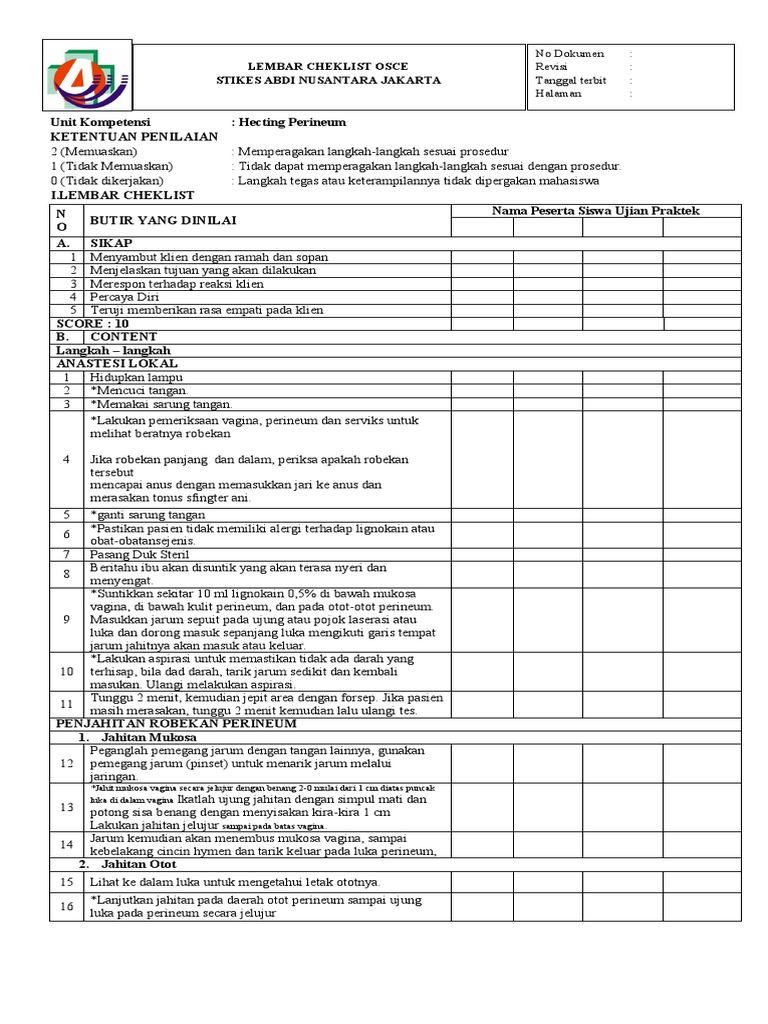 Hecting Perineum | PDF