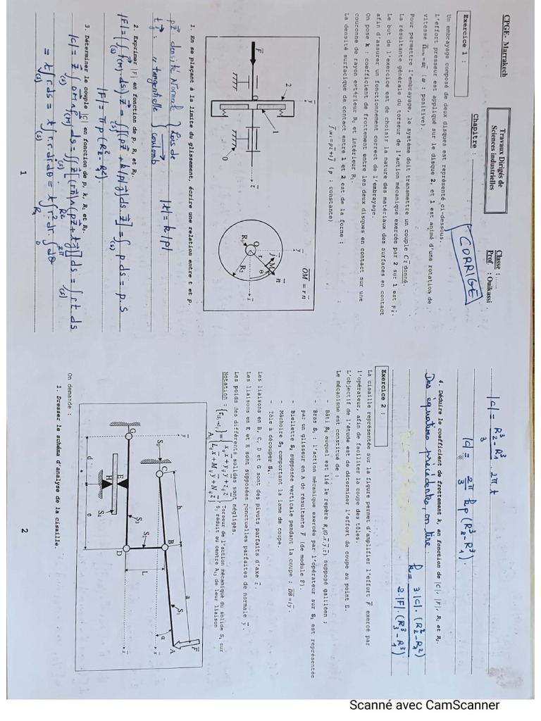 TD + Correction Statique | PDF