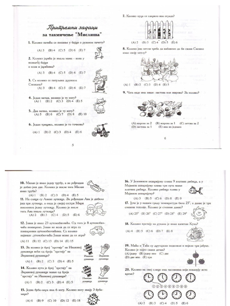 Mislisa Zadaci Od 1 Do 50 | PDF