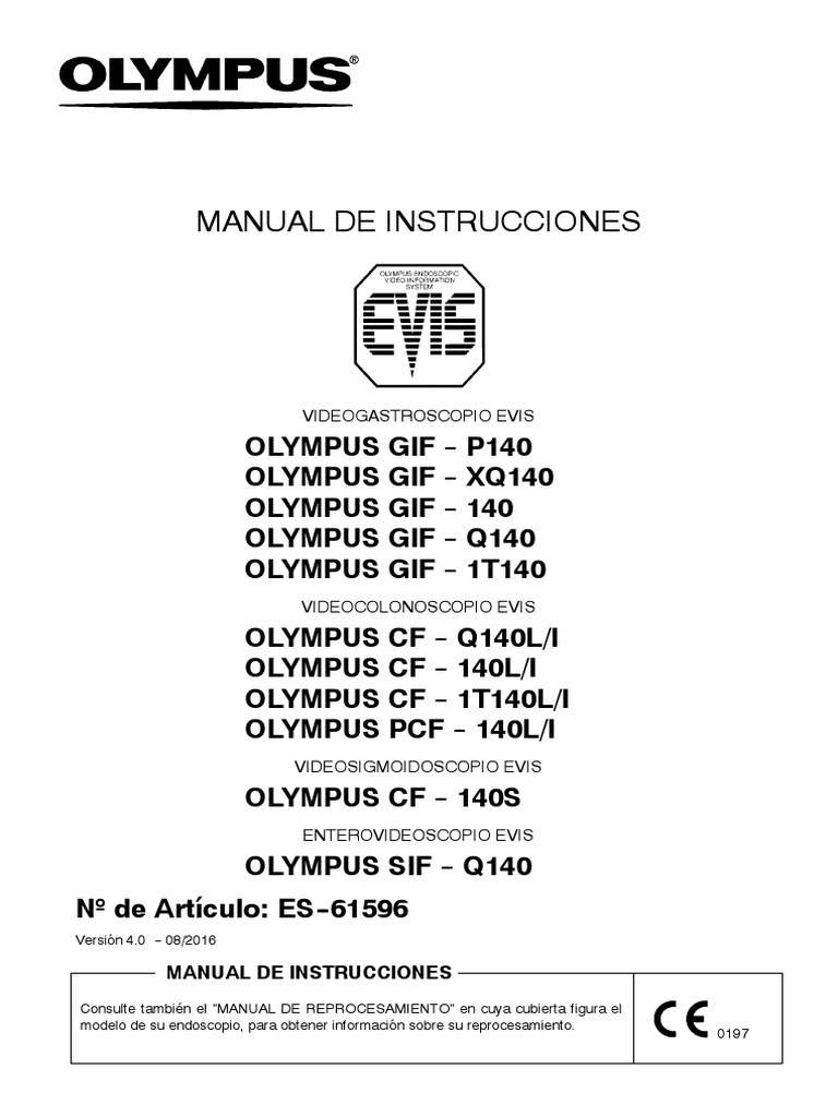 GIF-140 Operator Manual | PDF | Endoscopia | Medicina CLINICA