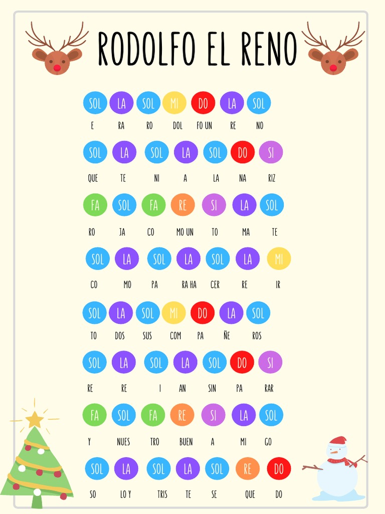 Canción de Rodolfo el Reno | PDF