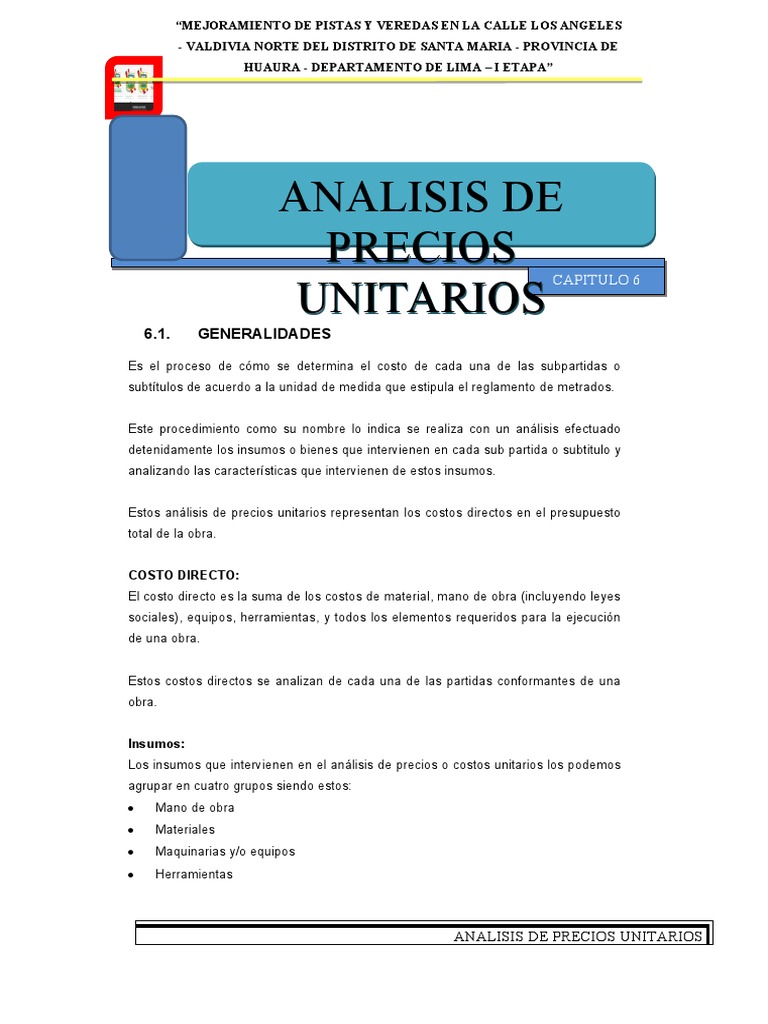 Analisis de Precios Unitarios | PDF | Salario | Economias